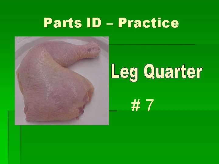 Poultry Judging Parts Identification Created by Connie Page