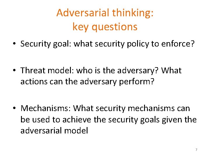 Security architecture engineering introduction Suman Jana Columbia ...
