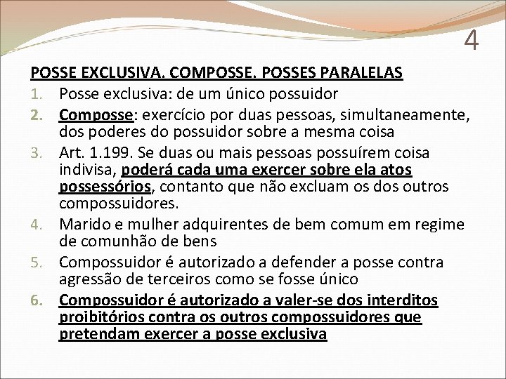 Aula 4 Classificao da posse Prof Dr Alexandre