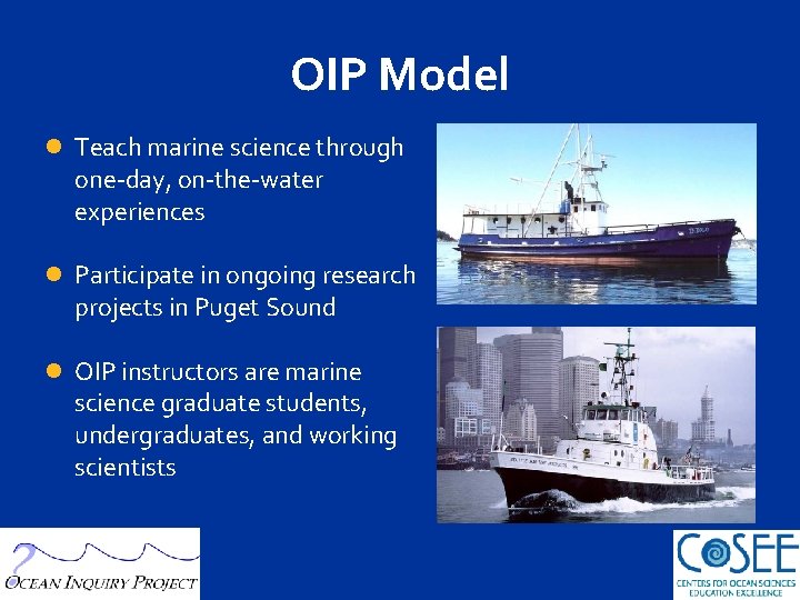 Bringing Ocean Researchers and Marine Volunteers Together Through