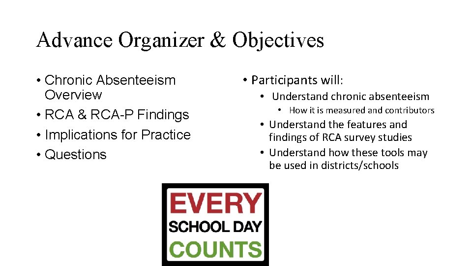 Tools for Understanding Chronic Absenteeism Amber Humm Brundage