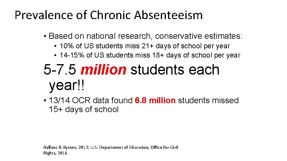 Tools for Understanding Chronic Absenteeism Amber Humm Brundage