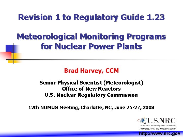 Revision 1 to Regulatory Guide 1 23 Meteorological