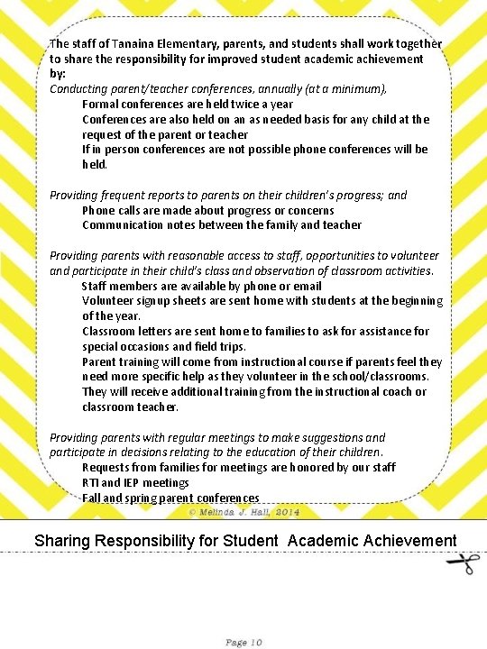 Tanaina Elementarys Parent Involvement Policy 2016 2017 School