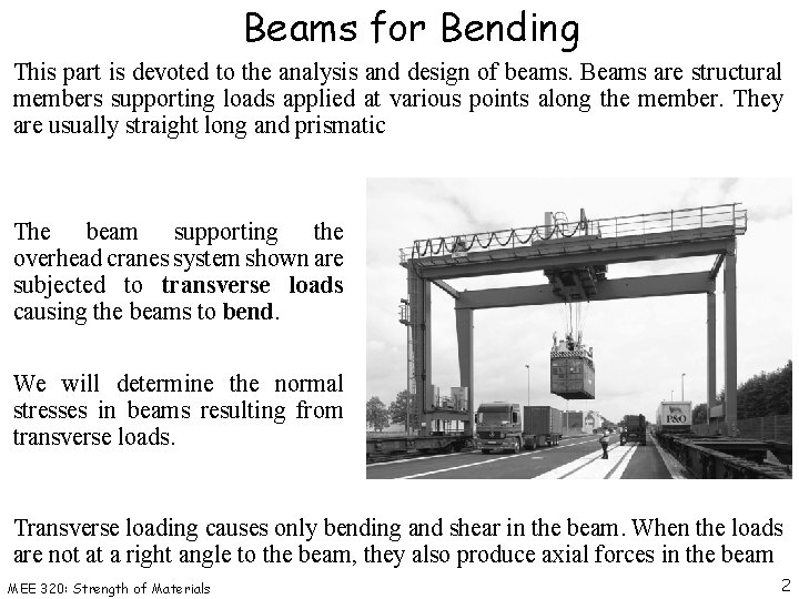 Chapter 5 Analysis and Design of beams for