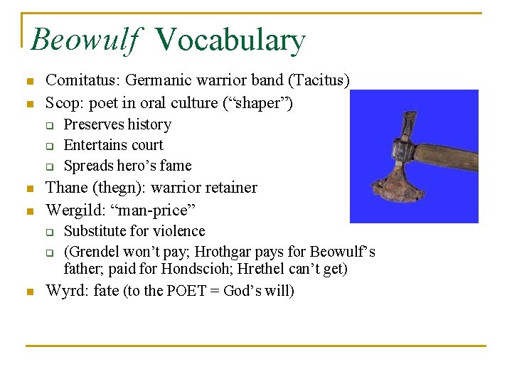 Beowulf Background Setting History Structure Language Influences Heroism