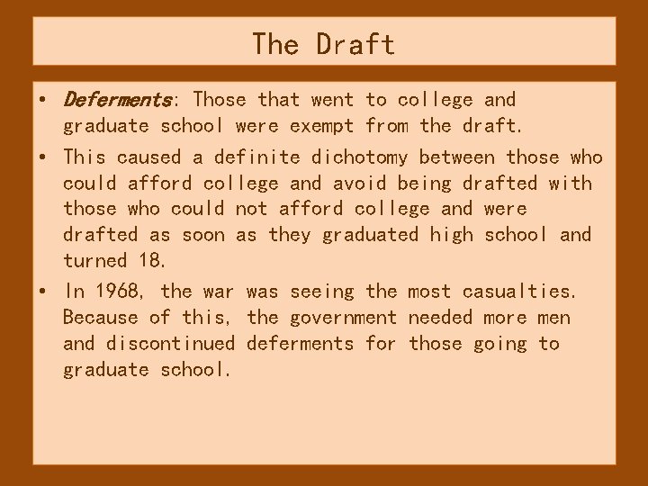 VIETNAM Vietnam The Vietnam War was a military