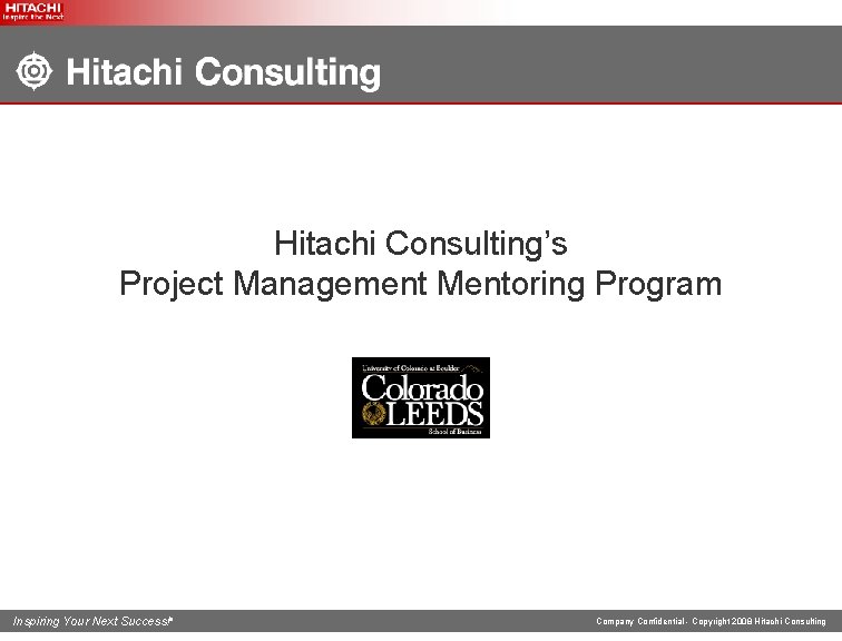 Hitachi Consultings Project Management Mentoring Program Inspiring Your