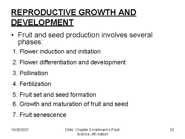 CHAPTER IX Stages of Growth and Development VEGETATIVE