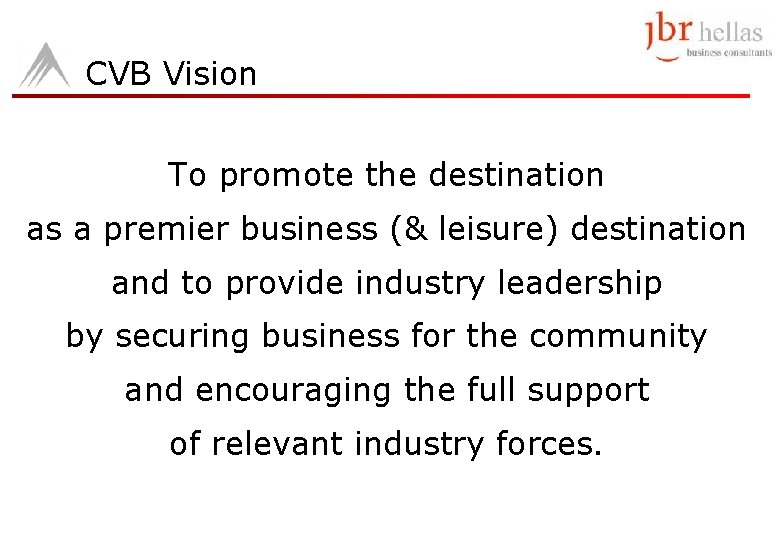 Israel CVB Why and How to Create it