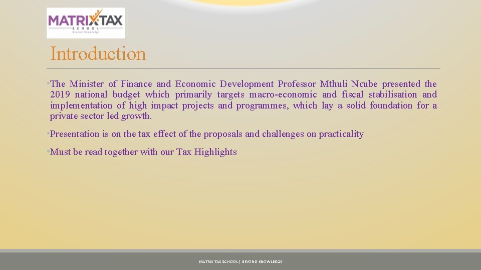 Matrix Tax School Private Limited Beyond Knowledge MATRIX