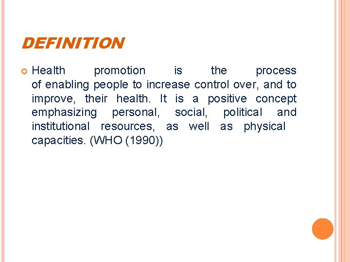 HEALTH PROMOTION PRESENTED BY Abdalrahman Mustafa BSC nursing
