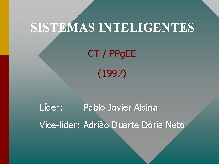 SISTEMAS INTELIGENTES CT PPg EE 1997 Lder Pablo