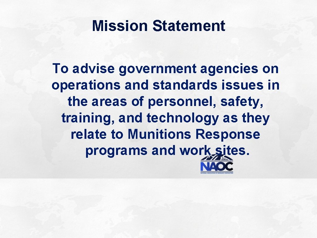 Operations Standards Committee OSC NAOC BOD Membership Briefing