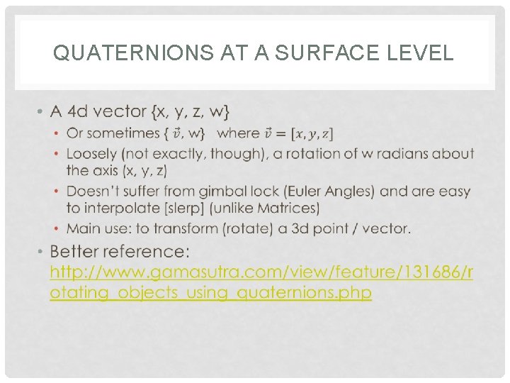 OGRE TRANSFORMATIONS REFERENCE HTTP 3 DGEP COMUNDERSTANDING QUATERNIONS