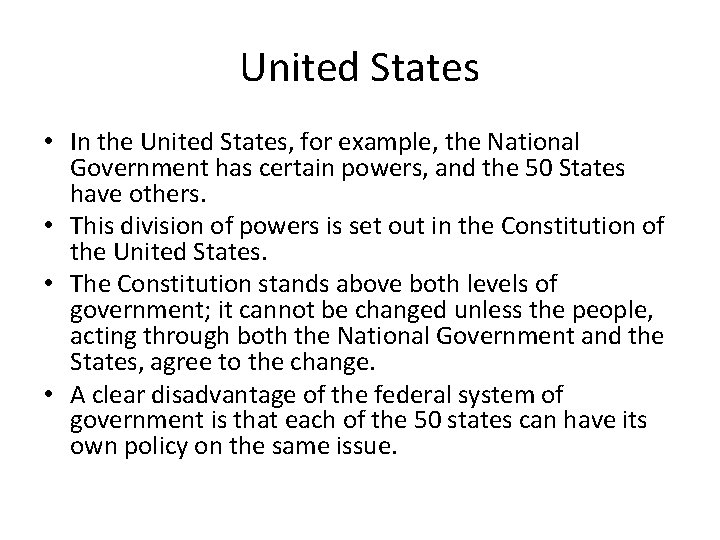 Geographic Distribution of Power In every system of