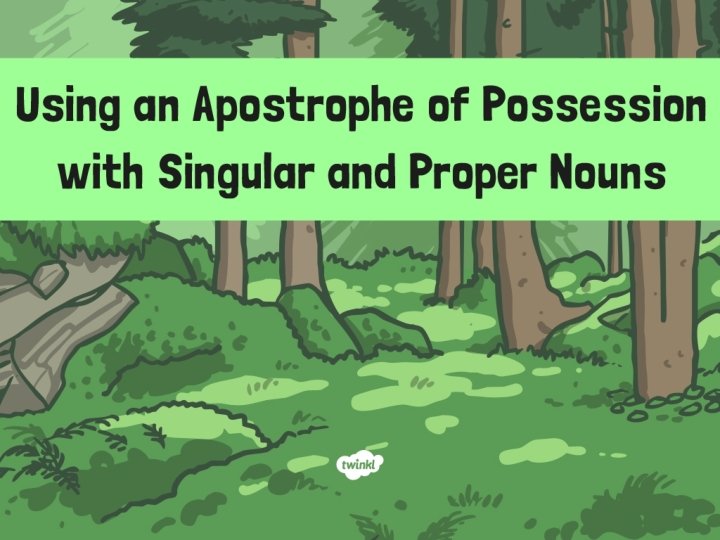 Apostrophes An apostrophe is the same shape as