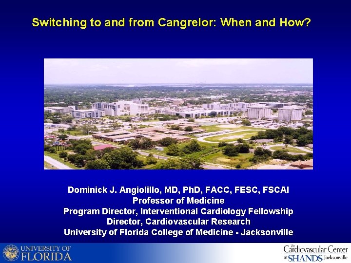 Switching to and from Cangrelor When and How