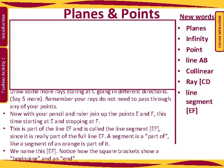 Using ruler and join up points A and