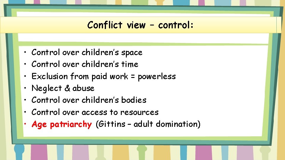 Has the position of children improved Learning Objectives