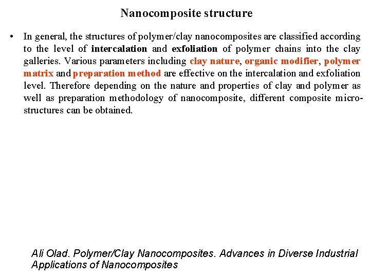 Preparation and Properties of Polymer nanocomposites Materials Engineering