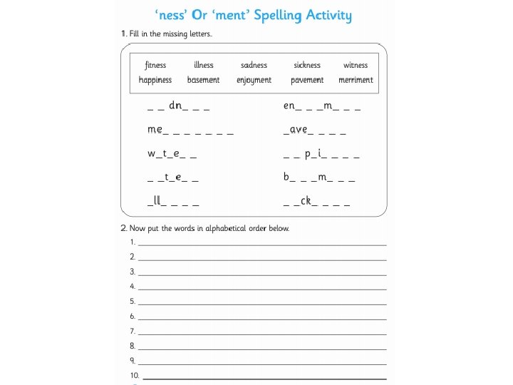 Adding ness to Form Nouns Which Word Class