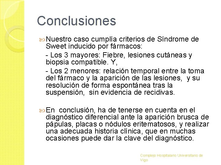 Sndrome de Sweet inducido por TrimetoprimSulfametoxazol Santamara A