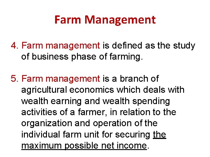 FARM MANAGEMENT Lecture 1 By Dr Mahmoud Arafa