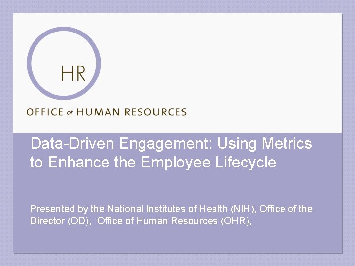 DataDriven Engagement Using Metrics to Enhance the Employee