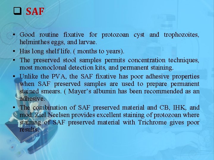 Medical Parasitology Lab Introduction General Lab Objectives 1
