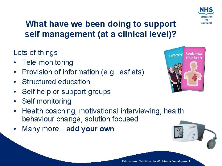 Supporting Self Management ECCF 6 th Feb 2013
