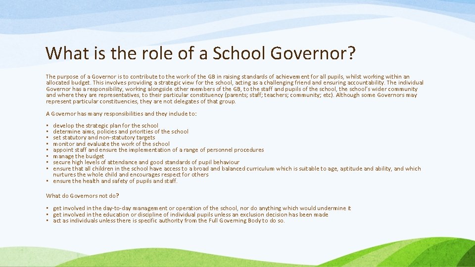 Summerlea Community Primary School Governor Application Pack Welcome