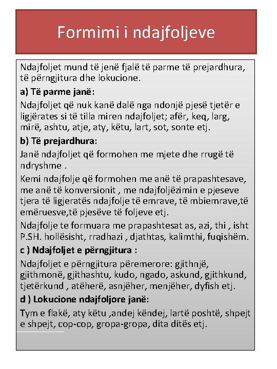 PJEST E PANDRYSHUESHME T LIGJERATS Gjuh shqipe dhe