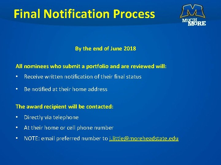 Distinguished Teacher Award Processes Procedures Excellence in Teaching