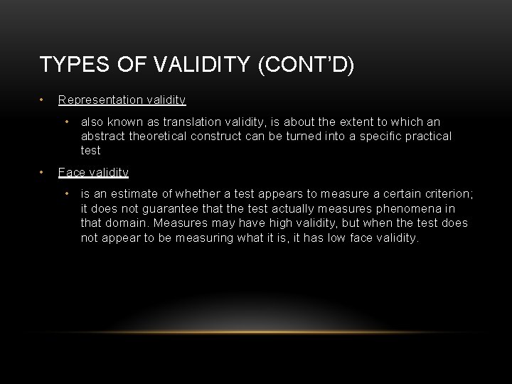 UNDERSTANDING RELIABILITY AND VALIDITY How do you know