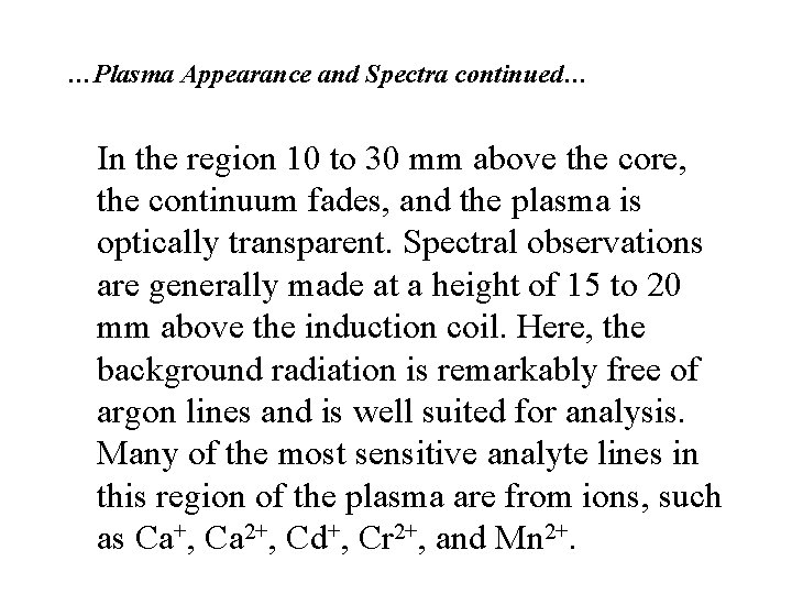 ATOMIC EMISSION SPECTROMETRY Advantages emission Spectrometer over ...