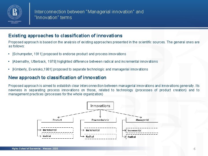 What is managerial innovation Generation of the approach