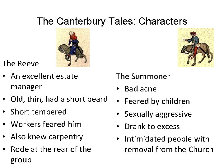 The Canterbury Tales Characters The Knight The Squire
