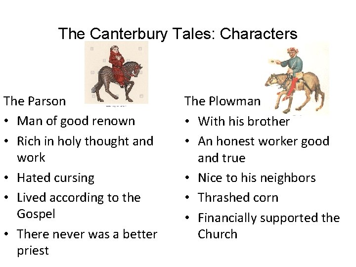 The Canterbury Tales Characters The Knight The Squire