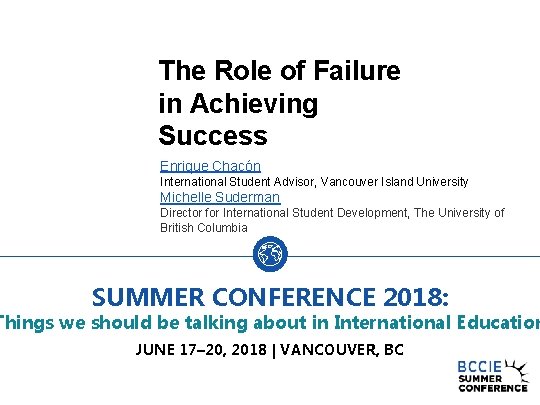 The Role of Failure in Achieving Success Enrique