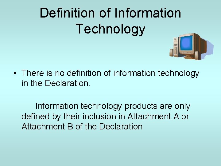Information Technology Agreement ITA Presentation for ITUWTO Workshop