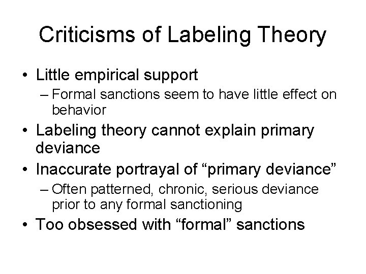 Critical Theories Are they really that important Labeling