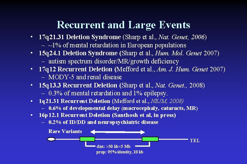 Human Genome Structural Variation and Disease Evan Eichler