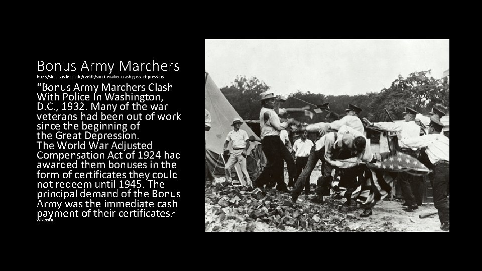 Great Depression The Stock Market Crash of 29