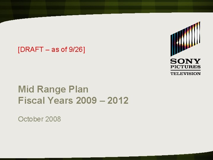 DRAFT as of 926 Mid Range Plan Fiscal