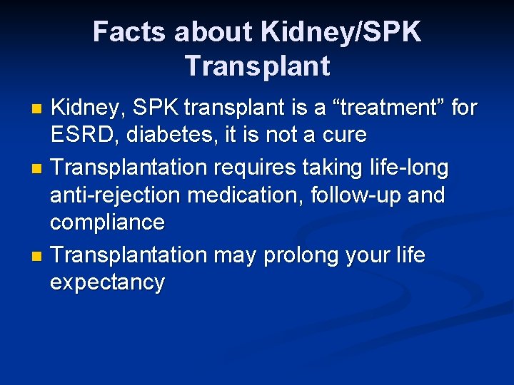 Pre Transplant KidneyPancreas Educational Session Miami Transplant ...
