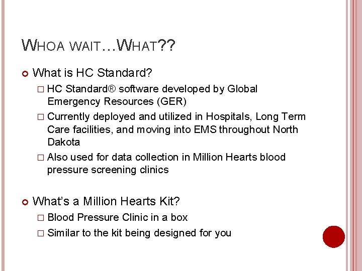 BLOOD PRESSURE CLINICS WITH HC STANDARD WHOA WAITWHAT
