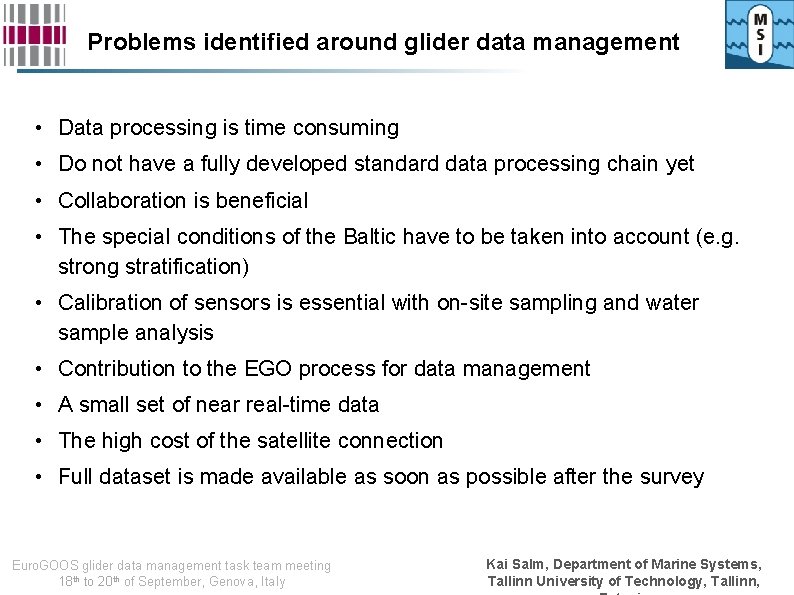Connecting Glider Data Flows in Europe and Beyond