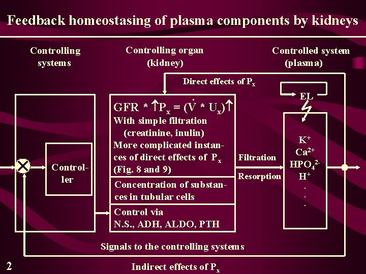 General renal pathophysiology 1 Relationship between plasma solute