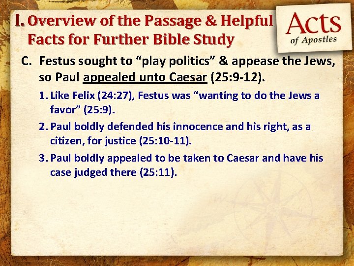 Lesson 31 Pauls Trial Before Festus and His